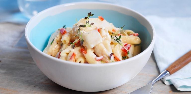 Klippfisk med pasta og ostesaus- DYBVIK