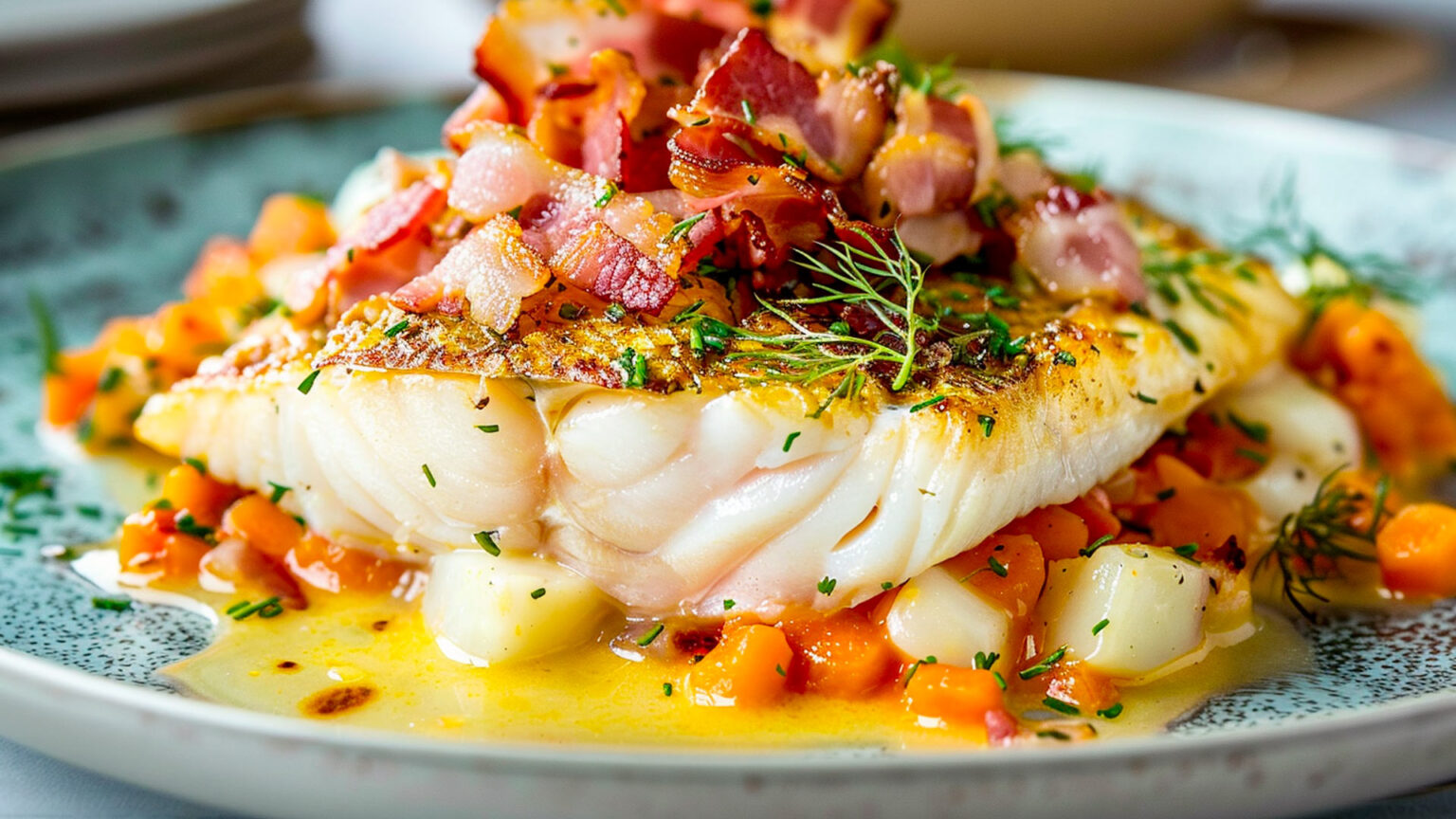 klippfisk-gulrotstuing-bacon - DYBVIK